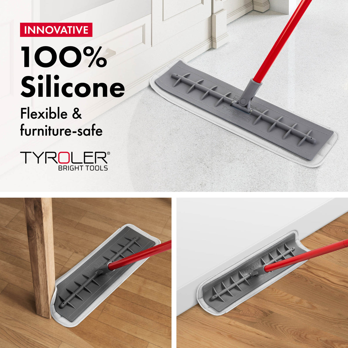 Microfibre Silicone Mop