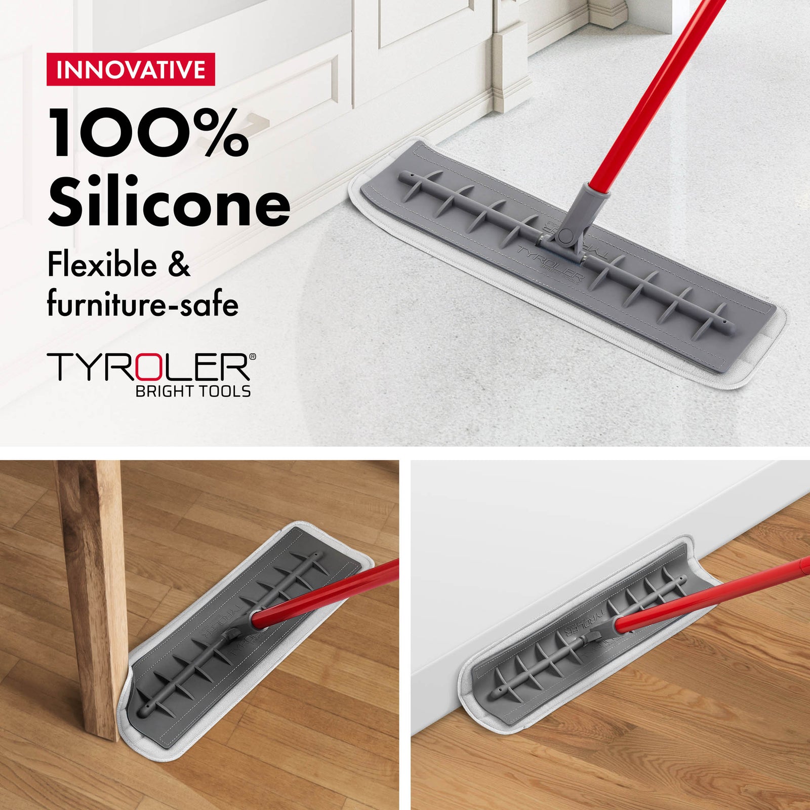 Microfibre Silicone Mop
